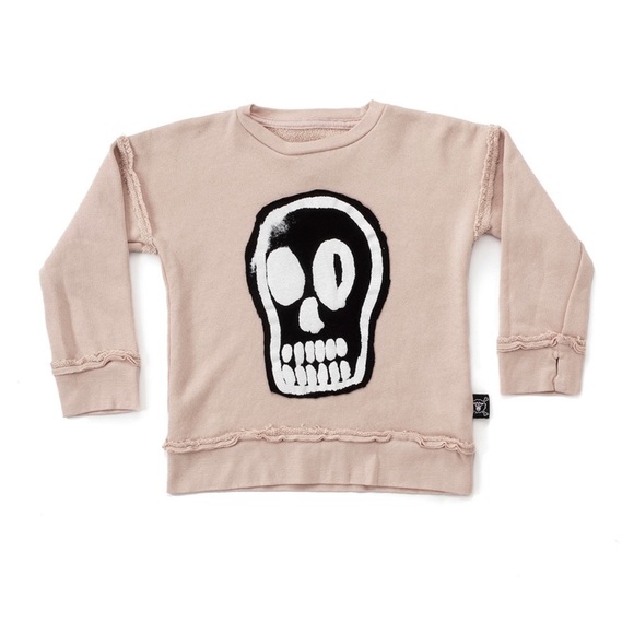 nununu | Shirts & Tops | Nununu Baby Girl Dizzy Skull Swearshirt Size ...